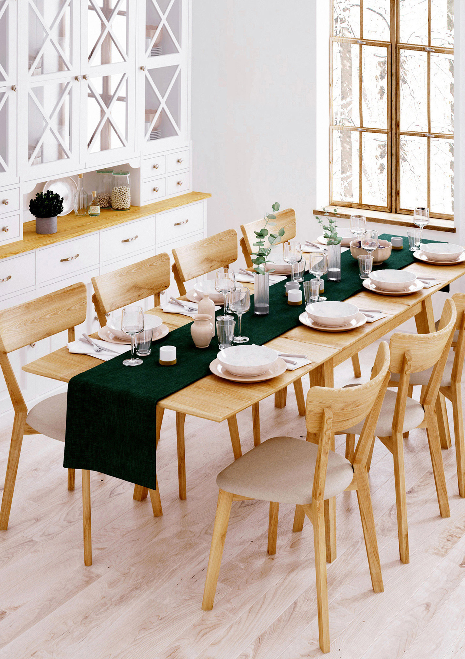 Stół dębowy Modern U 06 z dostawkami rozsuwany - Woodica