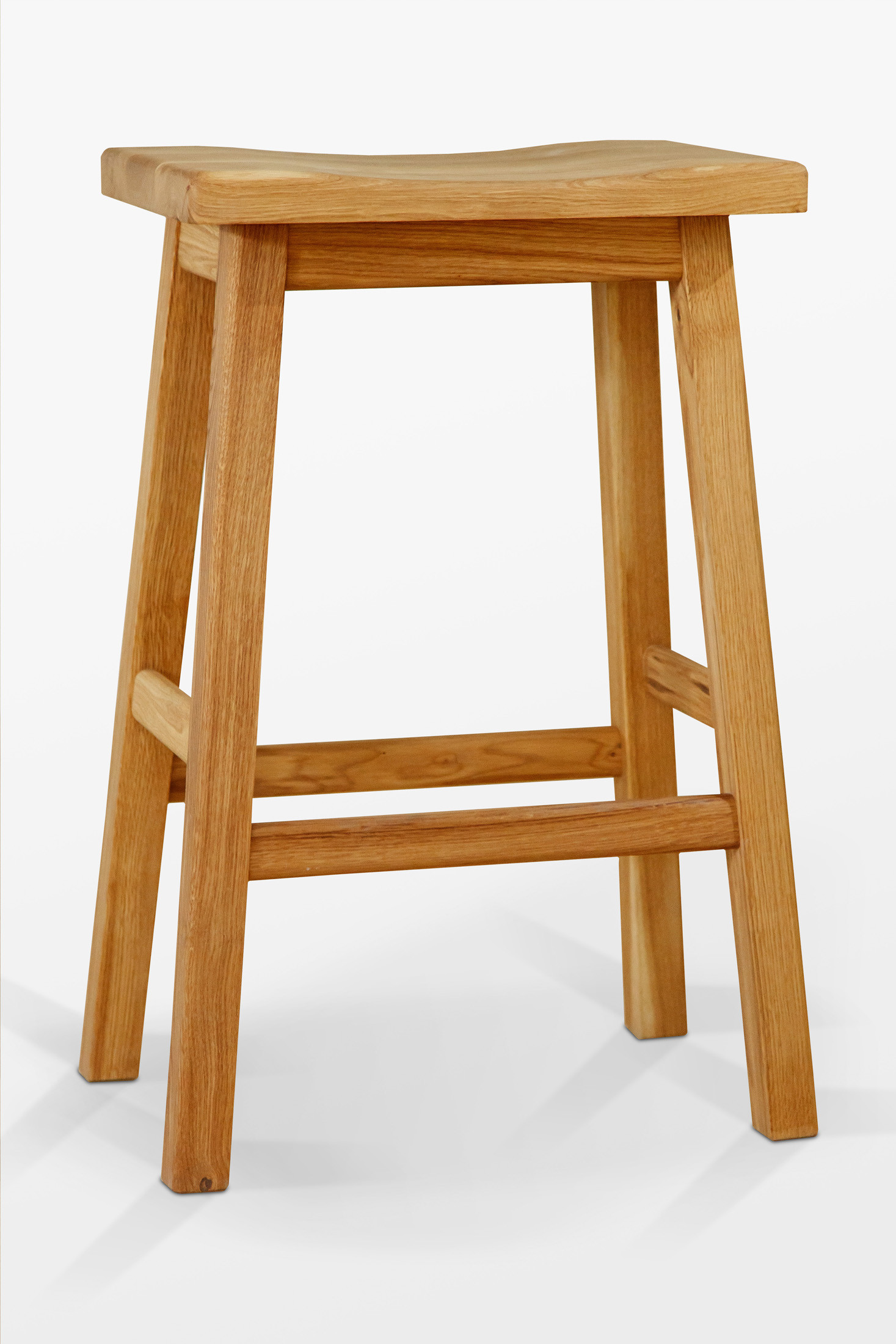 Taboret dębowy barowy TW hoker - Woodica